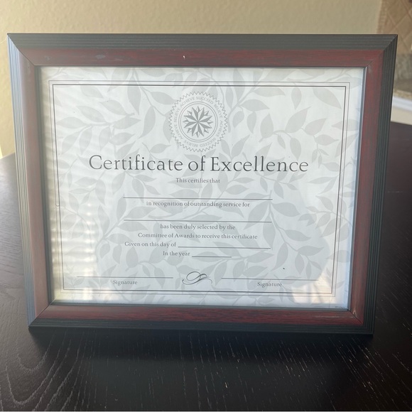 Accents | Plastic 85in X 11in Certificate Or Document Frame | Poshmark